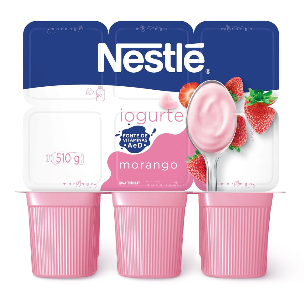 Iogurte sabor Morango Nestlé 85g 6 un