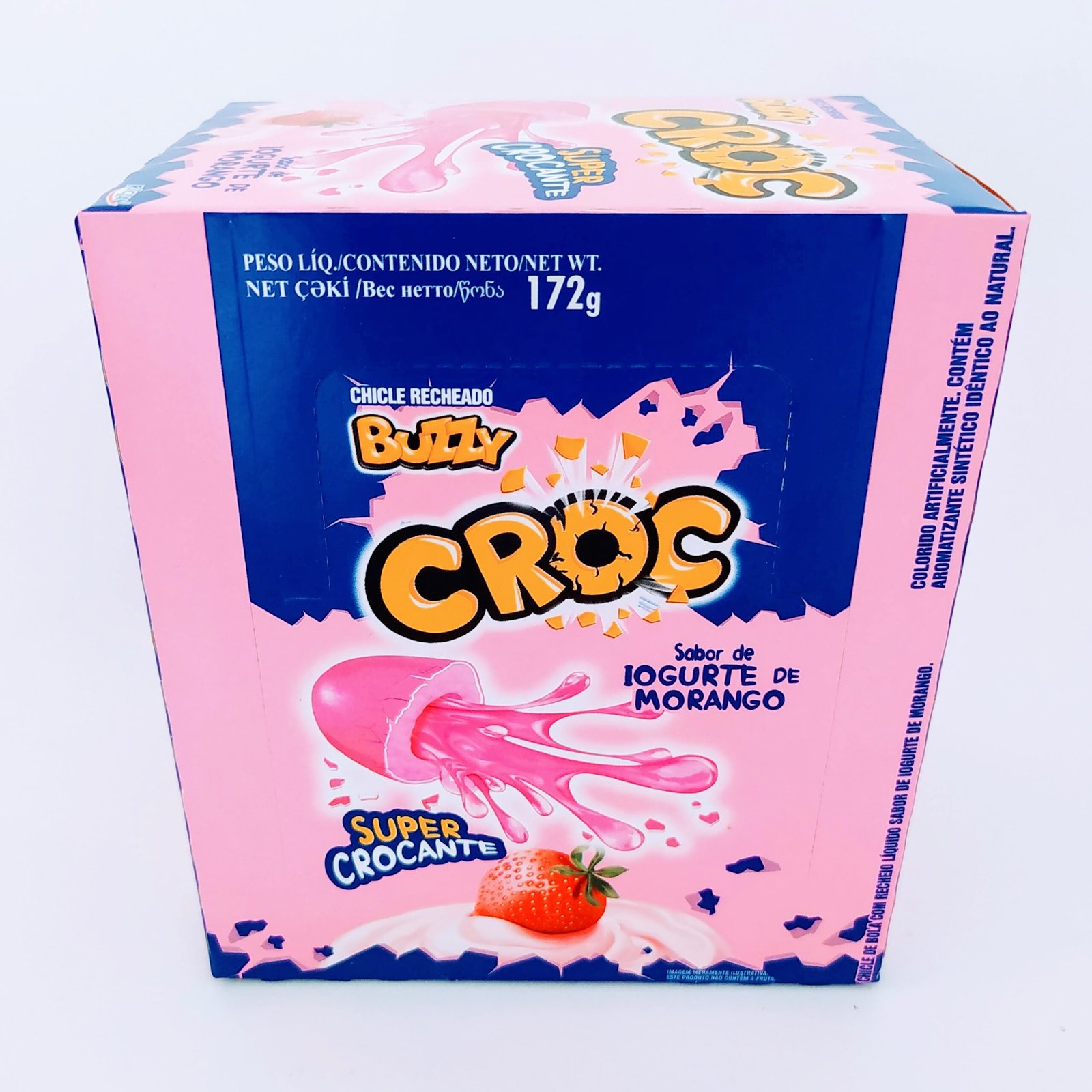 Chicle Iogurte e Morango Croc Buzzy 172g | Compre online e receba em casa!