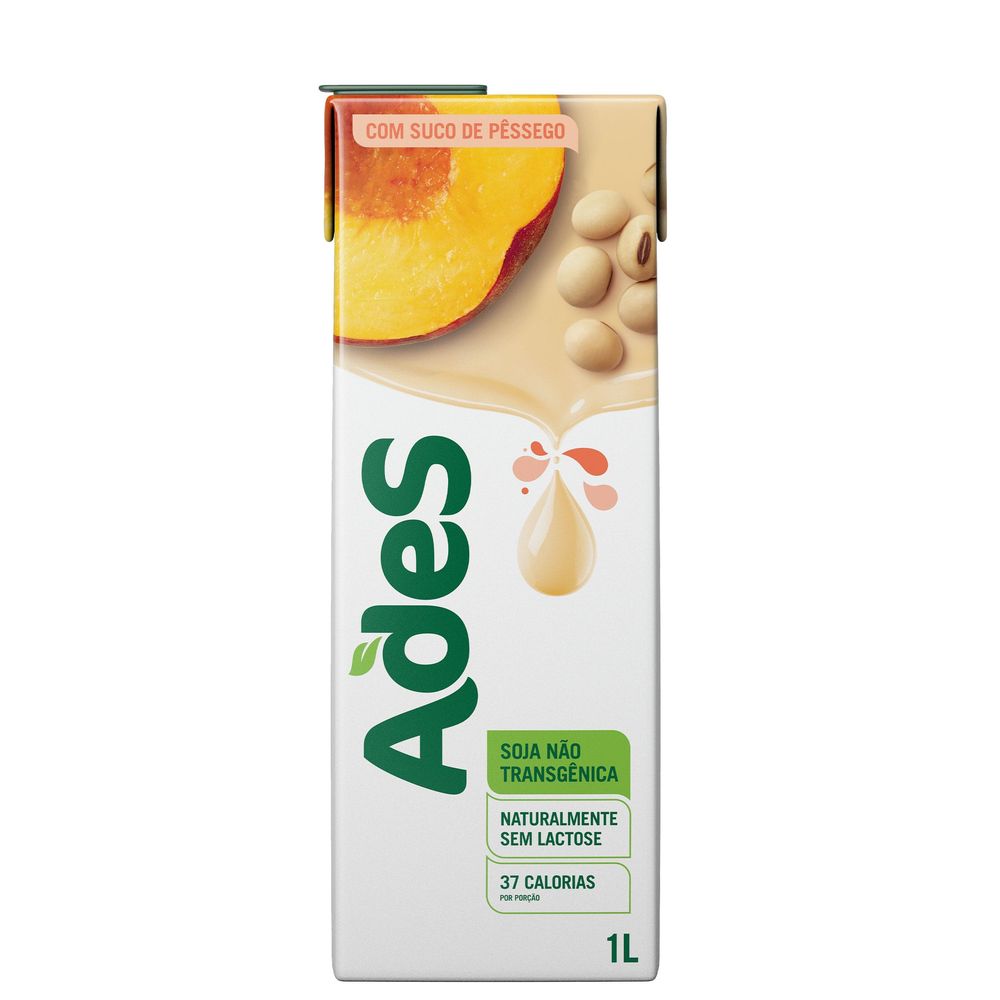 Bebida de Soja Pêssego Ades 1L