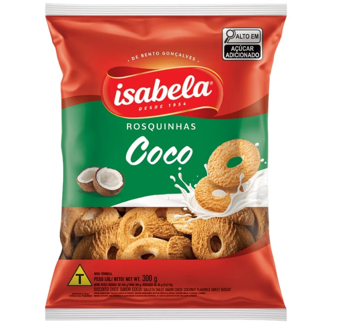 Biscoito Rosquinha Coco Isabela 300g