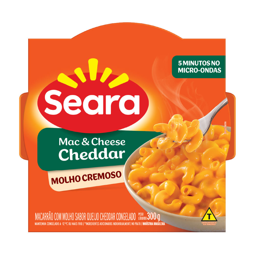 Mac&Cheese sabor Cheddar Tradicional Seara 300g