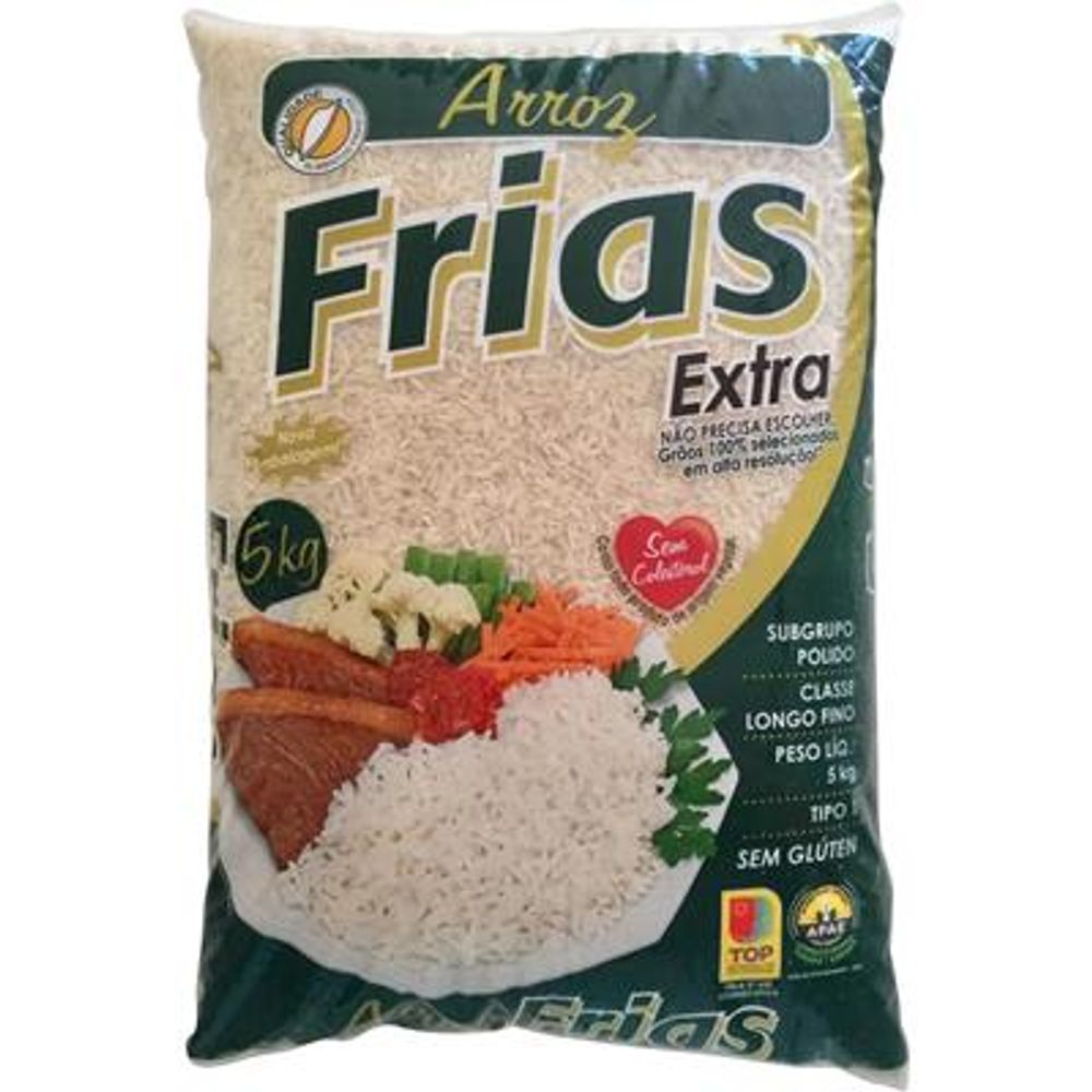 Arroz Tipo 1 Extra Frias 5kg | Compre online e receba em casa!