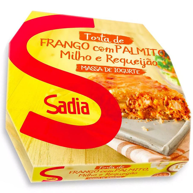 Torta de Frango com Palmito Milho e Requeijão Sadia 500g