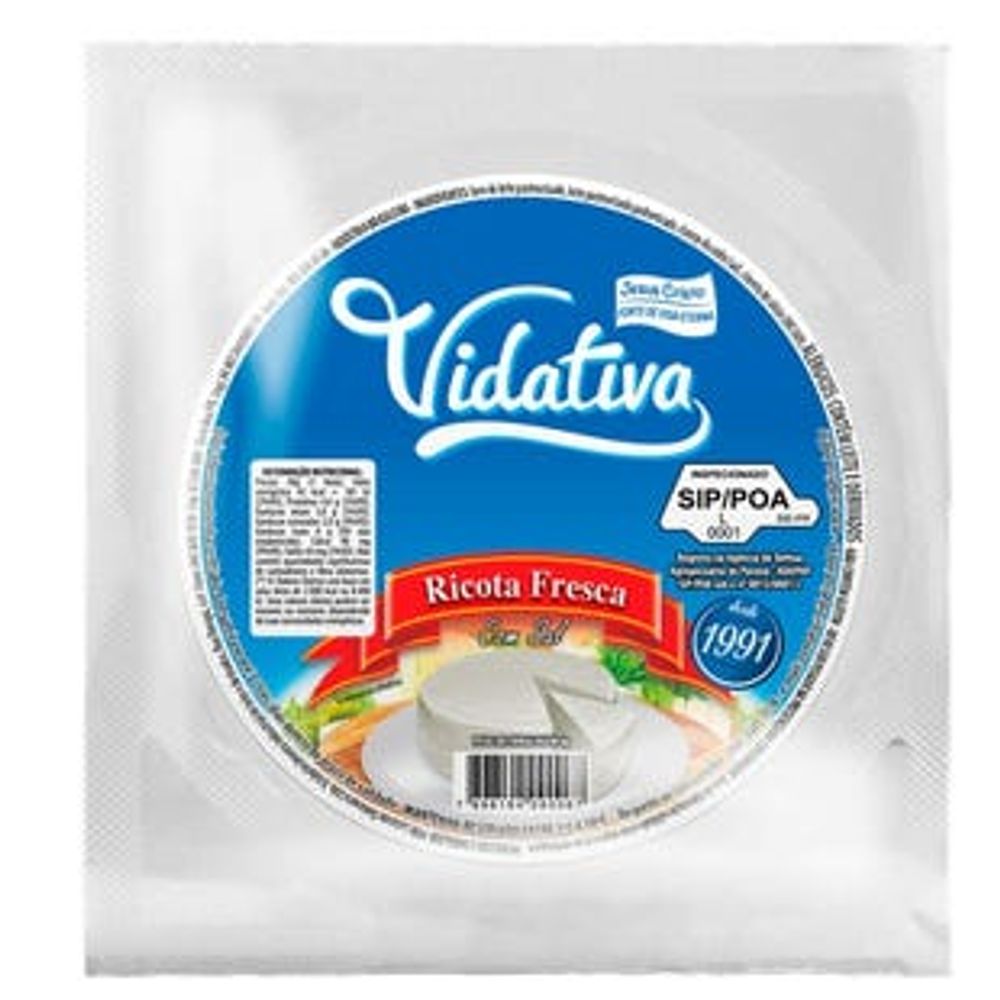 Queijo Ricota Tradicional Vidativa kg